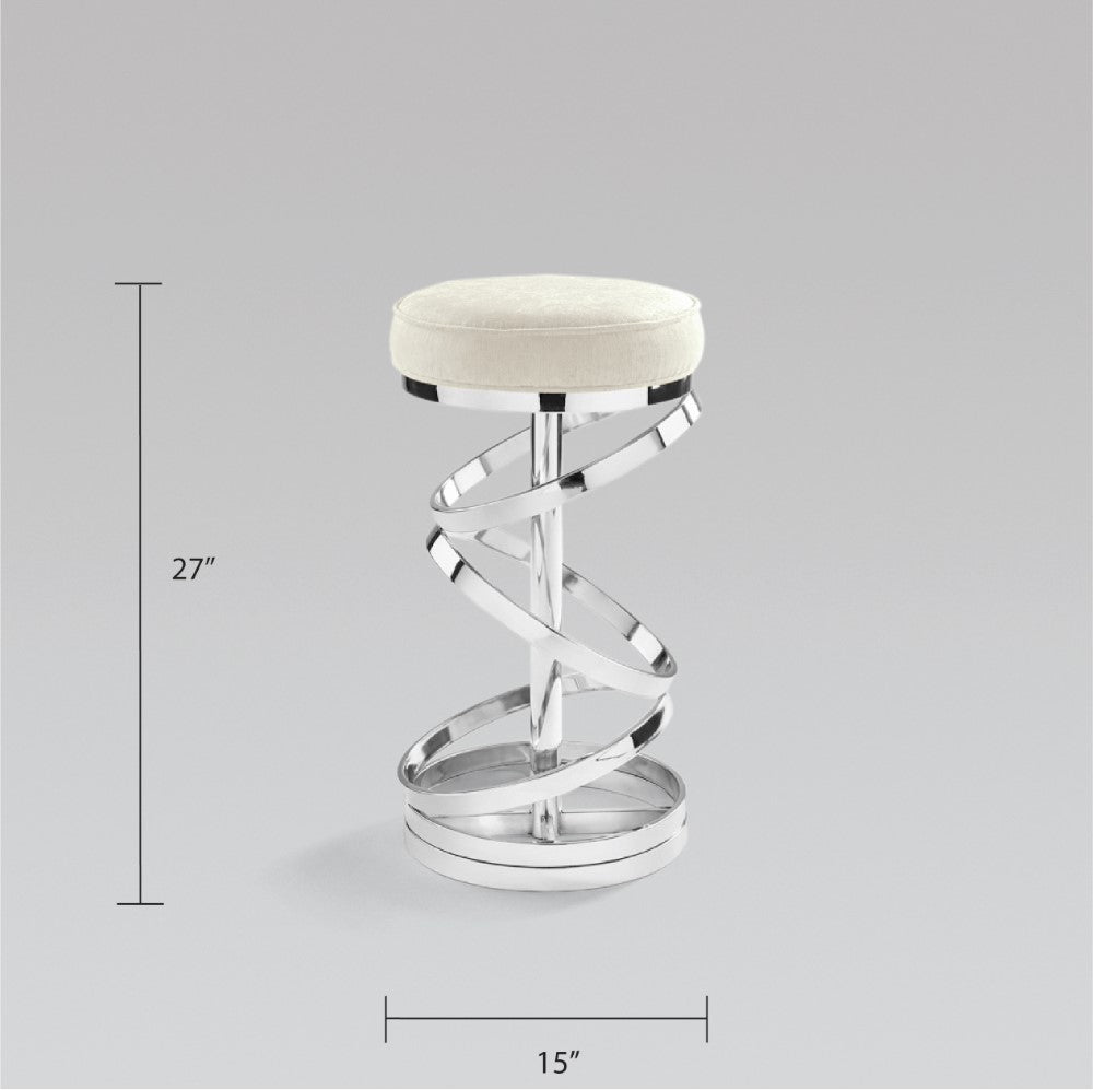 Sterling Silver Counter Stool | Retro-Inspired Elegance | Ella + Ross