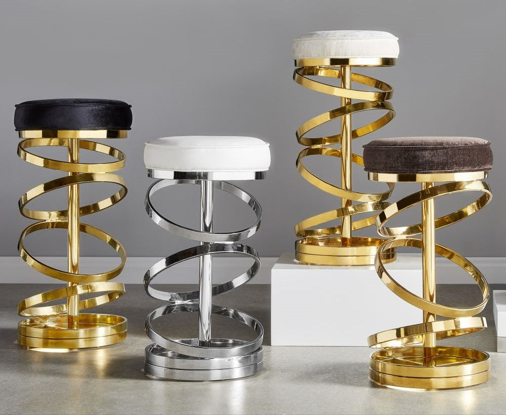Sterling Silver Counter Stool | Retro-Inspired Elegance | Ella + Ross